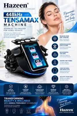 China Hazeen 448kHz Nuevo Dispositivo De Belleza Lifting Con Calentamiento Profundo, 3 Asas Y 8 Cabezales De Masaje. for sale