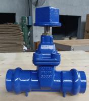 China DIN standard ductile iron GGG50 DN50 PN16 socket gate valve with blue color for sale