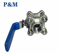 China 3-pc full port ANSI stainless steel ball valve packed in wooden case for sale