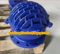 China Size DN200 resilient seal blue flanged foot valve factory for sale