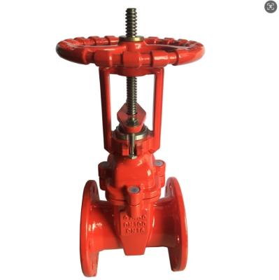 China DIN standard rising stem PN16 resilient seal ductile iron gate valve for sale