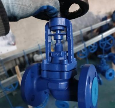 China WJ41H DIN standard PN10 bellows globe valve factory from China for sale