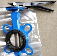 China D71X DN100 5K 10K resilient seal cast iron wafer type butterfly valve for sale