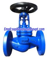 China DN50 DN100 DN200 GS-C25 PN16 PN40 bellows globe valve with blue color for sale