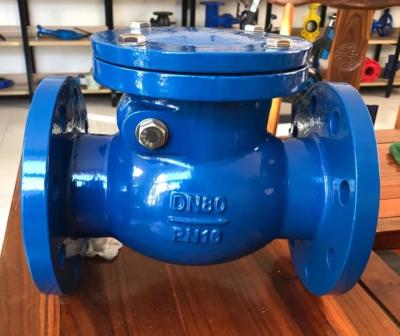 China H44T PN10/16 metal seal flanged swing check valve with competitive price for sale