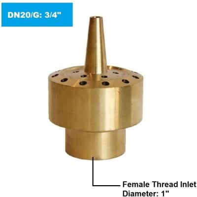 China 2 Inch Brass 3 Tiers DN40 Dancing Fountain Nozzles for sale