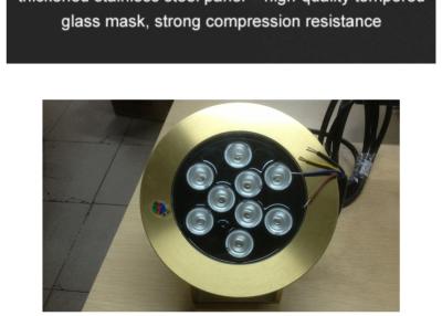 China Brass Pool Fountain Accessories 9W Led Underwater Lights for sale