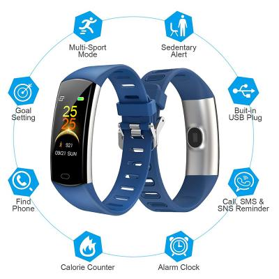 China C07C Smartwatch with Blood Pressure Heart Rate Monitor 80mAh Battery 0.96 inch Display BLE5.0 for sale