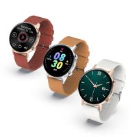 China Nordic nRF52832 1.28 Inch Round Screen Smartwatch with Blood Pressure Monitor BLE 5.0 IP67 for sale