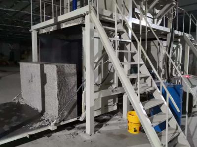 China Automated Industrial Rebonding Foam Machine 3 Blocks/Hour 10m³ Mixing Capacity 7.5kW Motor for sale