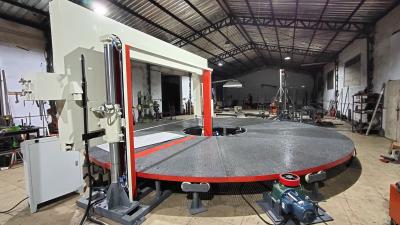 China Diameter 6m Carousel Foam Cutting Equipment with 0-7 Degree Cutting Angle and 2-150mm Thickness Range for sale