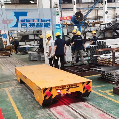 China China Supplier Material Handling Rail Transfer Cart Flat Trolley for sale