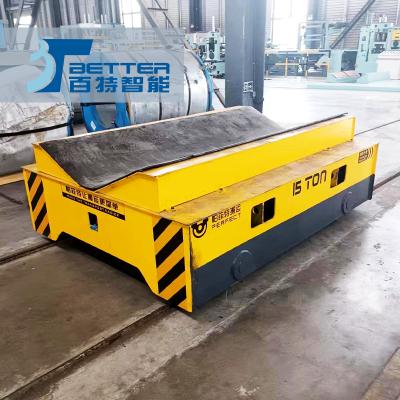 China Motorized Rail Transfer Cart Workshop Transport with Warning Light for sale