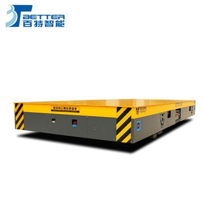 China 70 Ton Steel Products Electric Flat Folding Transfer Cart Transporter for sale