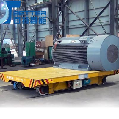 China 25 Ton Electric Transfer Cart Rail Trolley with Remote Controller for Steel Mill Heavy Load Transport for sale