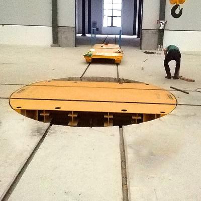 China Custom Rail Turntable Transfer Cart for Heavy Equipment with 360 Electric Rotation for sale