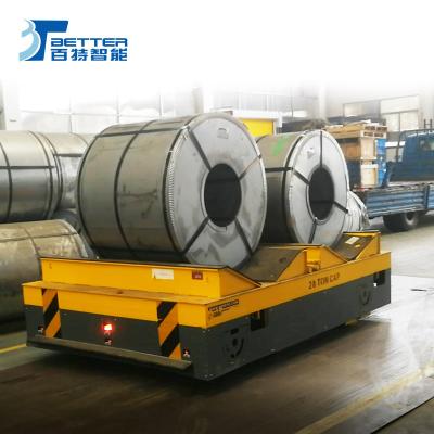 China 5-50 Ton Heavy Industrial Transfer Trackless Steel Coil Transfer Electric Flat Cart for sale