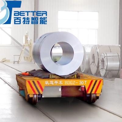 China Rail Guided Coil Transfer Car For Workshop Heavy Materials Transport for sale