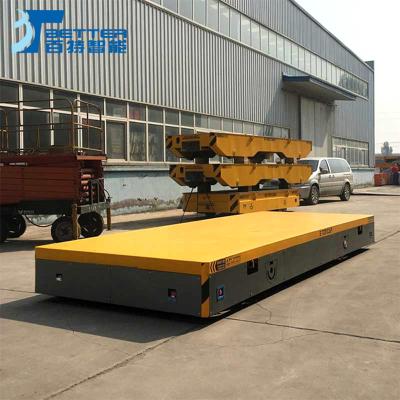 China 30 Ton Warehouse Used Material Transferring Flat Electric Transfer Trolley for sale