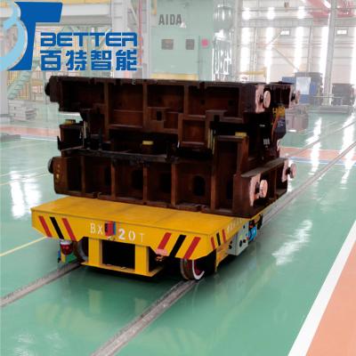 China Motorised Rail Transfer Cart for Steel Beams Offering Stable and Precise Transport Solution in Fabrication Environments for sale