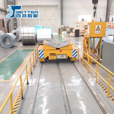 China Sturdy Steel Beam Rail Transfer Cart For Safe Heavy Load Transport With Motor Drive for sale