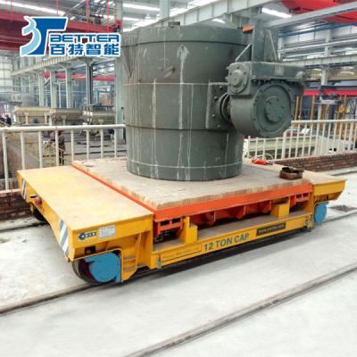 China 50 Ton Motorized Rail Transfer Cart For Heavy Duty Applications Heat Resistant for sale