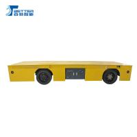 China Industrial motorized trackless transfer cart featuring pu wheels for heavy material transport and flexible site navigation for sale