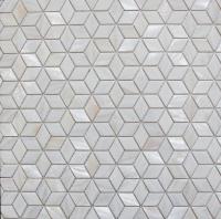 China Handmade Freshwater Sea Shell Wall Mosaic Rhombus Shape 18x31mm 305x305mm Sheet for sale