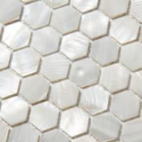 China Handmade Freshwater Sea Shell Wall Mosaic Hexagon 23.5mm 305x305mm Sheet for sale