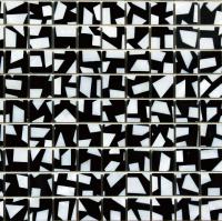 China Handmade Seashell Mosaic Tile 20x20mm Mixed Black Surrounding Freshwater Shell Wall Decor for sale