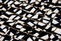 China Handmade Seashell Mosaic Tile 20x20mm Mixed Black Surrounding Freshwater Shell Wall Decor for sale