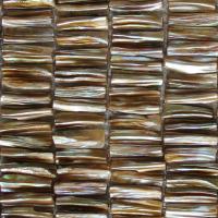 China Handmade Freshwater Sea Shell Mosaic Tile 5x27mm Convex Surface Wall Decor for sale