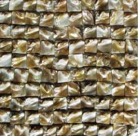 China Handmade Freshwater Shell Mosaic Tile 20x20mm Convex Surface Natural Seashell Wall Decor for sale
