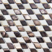 China Handmade Sea Shell Mosaic Tile 12x20mm Mixed Colors Natural Freshwater Wall Mosaic 305x305mm for sale