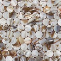 China Handmade Freshwater Shell Mosaic Colorful Round Pieces 25mm 305x305mm Sheet for sale