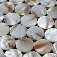 China Handmade Freshwater Shell Mosaic Colorful Round Pieces 25mm 305x305mm Sheet for sale
