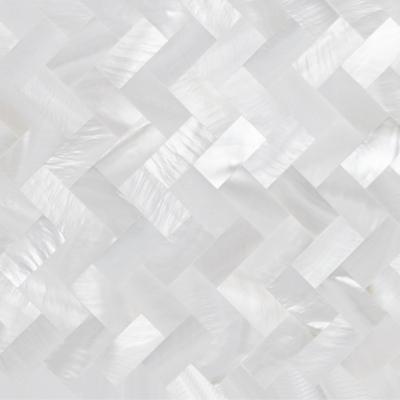 China Handmade Beautiful Sea shell Wall Panel Freshwater Shell Decorating Panel Pieces 10x20mm for sale