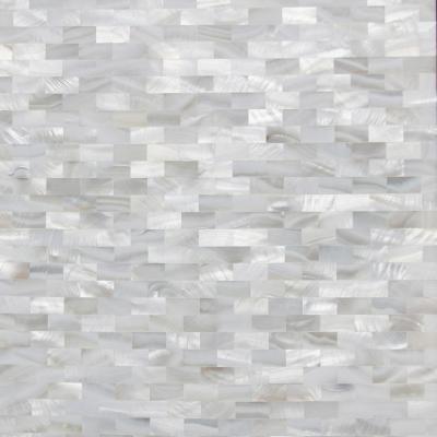 China Handmade Beautiful Sea shell Wall Mosaic Panel Freshwater Shell Decorating Panel 10x20mm for sale