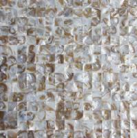 China Handmade Beautiful Sea shell Wall Mosaic Panel Freshwater Shell Decorating Panel 17x17mm for sale
