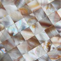 China Handmade Beautiful Sea shell Wall Mosaic Panel Freshwater Shell Decorating Panel 15x15mm for sale