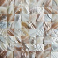 China Rough Surface Freshwater Sea Shell Wall Panel Mosaic 30x30mm Custom Size for sale