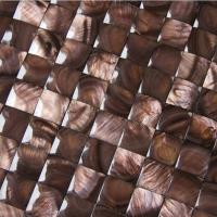 China Convex Surface Beautiful Sea shell Wall Panel Freshwater Shell Decorating Panel 20x20mm for sale