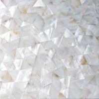 China Handmade Beautiful Sea shell Wall Panel Freshwater Shell Decorating Panel Triangle 10-35mm for sale