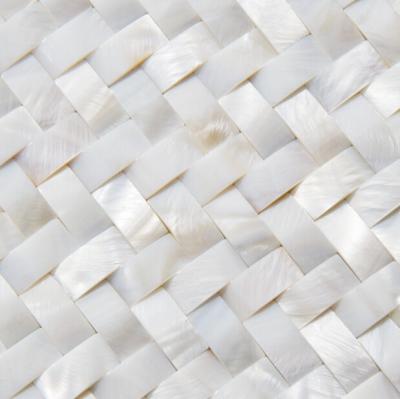China Convex Surface Beautiful Sea shell Wall Panel Freshwater Shell Decorating Panel 10x20mm for sale
