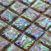 China Handmade Abalone Sea Shell Mosaic Tile 20x20mm Natural Wall Decor 305x305mm for sale