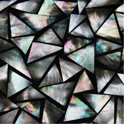 China With Black Surroundings Seashell Wall Panel Black Butterfly Shell Decorating Panel 10-35mm for sale