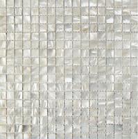 China Handmade White Butterfly Shell Mosaic Tile 15x15mm Square Pieces 305x305mm Sheets for sale