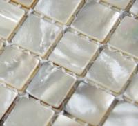 China Handmade White Butterfly Shell Mosaic Tile 15x15mm Square Pieces 305x305mm Sheets for sale