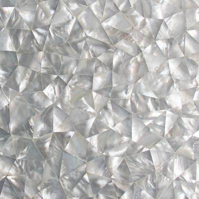 China Handmade Beautiful Sea shell Wall Cladding White Butterfly Shell Decoration Panel 10-35mm for sale