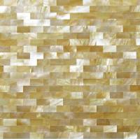 China Handmade Beautiful Sea shell Wall Panel Yellow Butterfly Shell Decoration Panel 10x20mm for sale